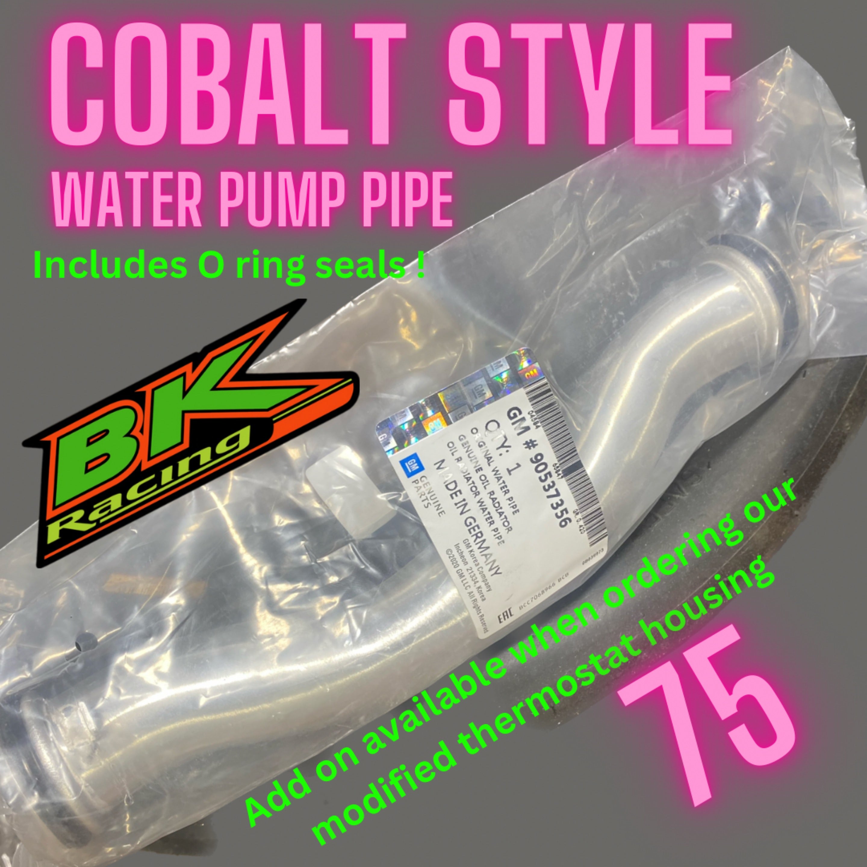 Cobalt style water pump tube | BK Racing Inc.