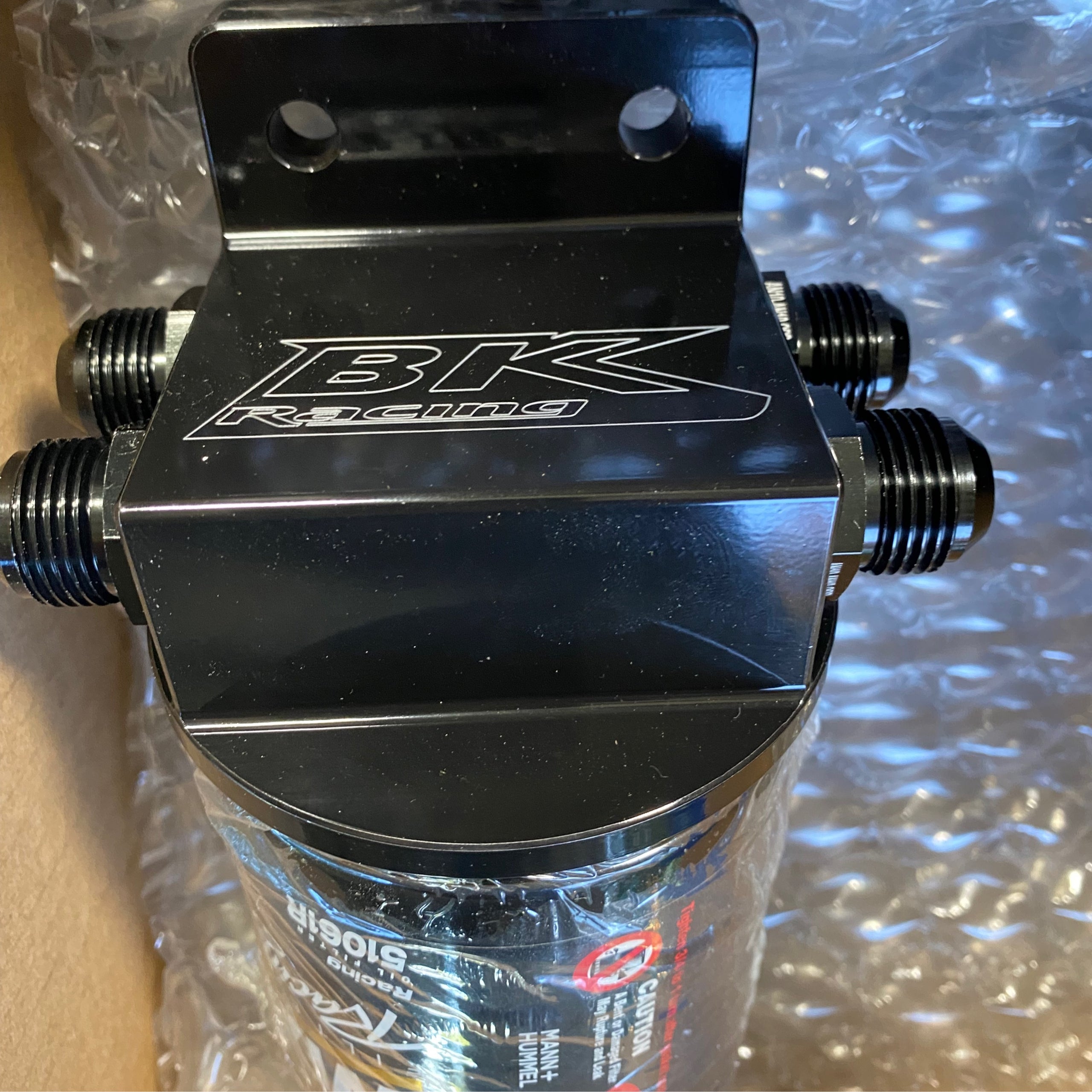 Remote oil filter adapter | BK Racing Inc.